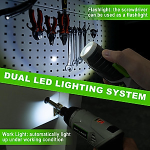 PHALANX Cordless Power Screwdriver, 4V Electric Screwdriver Rechargeable Set with 17+1 Torque Settings & Flashlight, Max 5N.m, Power Screwdriver with 30 Pcs Bits, Small Screw Gun for Furniture/Desktop