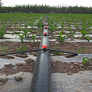 Drip Irrigation Fittings Kit, Irrigation Barbed Connectors for 1/2" Tubing 34 Piece - 2 Switch Valves, 8 Couplings, 8 Tees, 8 Elbows and 8 End Cap Plugs, Irrigation Water Hose Connector 1