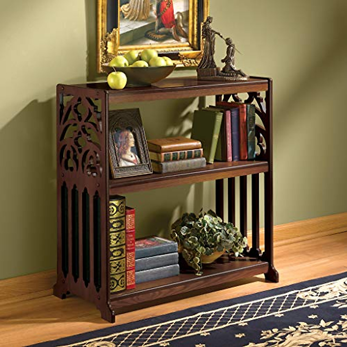Design Toscano St. Thomas Aquinas Gothic Wooden Bookshelf