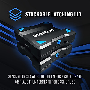 Stanton STX - Portable Scratch DJ Turntable with Innofader Nano Crossfader, Bluetooth, Pitch Slider, USB Recording, Speaker, 2 Rechargeable Batteries