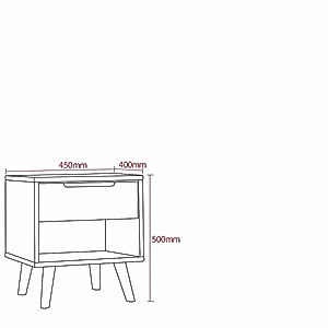HIGOH Bedside Table Solid Wood Bedside Table Bedside Table Locker Bedroom Bedside Table