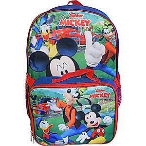 Mickey Mouse 16" Backpack W/Detachable Lunch Box