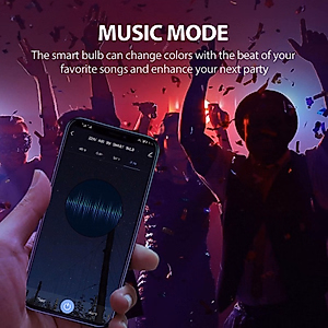 AFINSEA Smart Light Bulbs,Bluetooth Color Changing Light Bulbs That Work with tuya APP,9W Warm White 6500K,A19 E27 RGBW Colored Bulb,Music Sync,Dimmable 16 Million Colors Light Bulbs-1 Pack