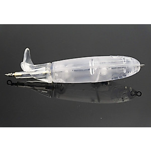 Free Eye 5pcs Unpainted Plopper Bait Fishing Hard Clear Lure Body 110mm 13.97g Blank 8339L#