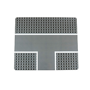 Strictly Briks Compatible with Lego Building Blocks Road Plates 10" x 10", Kids Building Brick Baseplates for City Road, Street, Race Track, Towns, Classic Size, 1 Straight Road