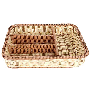 Cabilock Plastic Fork 1pc Cutlery Basket Wicker Cutlery Box Shelf Supports