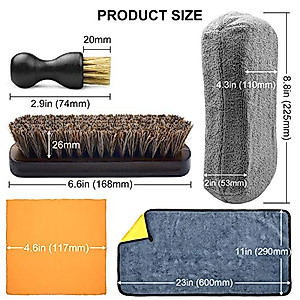 Leather Cleaning and Care Tool Kit, Used with Leather Seat Cleaner and Conditioner for Vinyl and Leather Auto Interior, Seats, Furniture, Apparel and Bags, Car Seat Cleaning Brushes, 5PCS Set