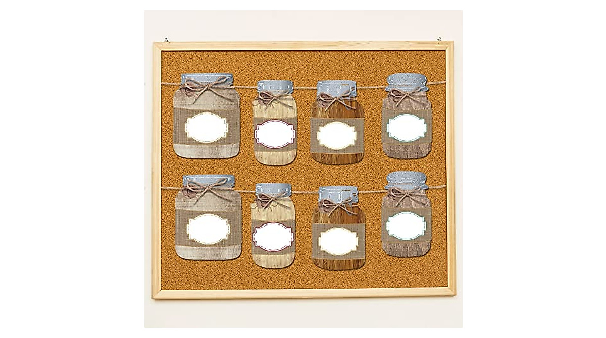 48 Mason Jar Cutouts for Farmhouse Classroom Decor