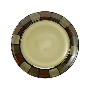 Pfaltzgraff Taos 16-Piece Stoneware Dinnerware Set, Service for 4,Beige/Olive