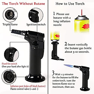 Tipsyoo Cocktail Smoker Kit with Torch Drink Smoker Old Fashioned Smoker Kit for Whiskey Bourbon Wine 4 Flavors Wood Chips Cherry Pecan Apple Oak Glass Infuser Kit Household Party Gifts for Men (No Butane)