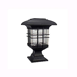 YUTR Waterproof Newest Outdoor Powered LED Garden Yard Bollard Pillar Light Post Lamp