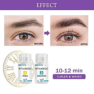 Omysda Lash Lift and Brow Lamination Kit, 2 in 1 Professional Eyebrow Lamination and Lash Perm Kit for Salon and DIY Home Use, 6-8 Weeks Long Lasting