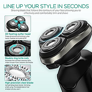 VOYOR Electric Razor for Men Cordless Shavers for Shaving with face sideburn Nose Ear Hair ​Rechargeable Wet Dry Waterproof TX410 New (New Version)