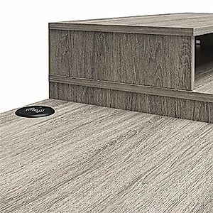 Ameriwood Home Kalissa Dresser/Desk Combo with Wireless-charger, Gray Oak