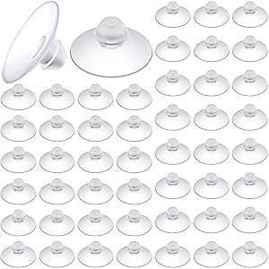 50 Pack 20mm Mini Clear Suction Cups for Glass Table Tops Without Hooks Suction Cups for Glass Sucker Pad for Home Decoration Rubber Sucker Small Window Hangers Home Office