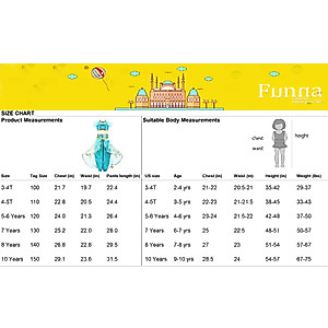 Funna Costume for Girls Princess Kids Dress Up Outfit Party Supplies Blue, 4-5T