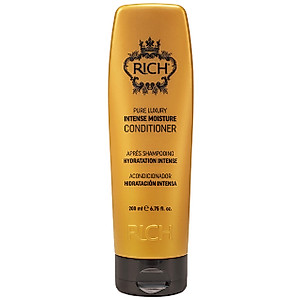 RICH Pure Luxury Intense Moisture Conditioner for Damaged & Dry Hair - Moisturizing & Smoothing, Anti-frizz, Prevents Split Ends - Marula Oil & Cherry Blossom Extract - 6.75 oz
