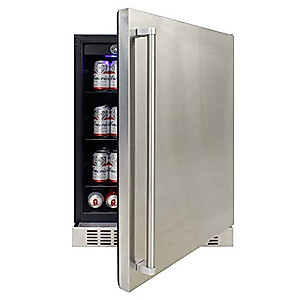 Brama Outdoor Refrigerator Built-In or Freestanding with Automatic Defrost, LED Display and Control Panel