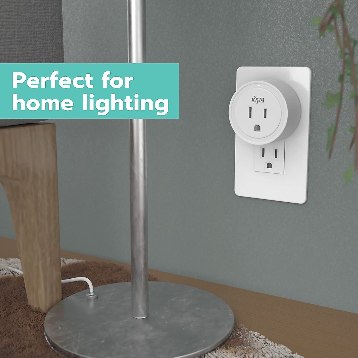 KMC Smart Plugï¼ŒWiFi Mini Outlet 2 Pack, Compatible with Alexa, Google Assistant and IFTTT, Compatible with Smart Life APP, No Hub Required, Remote Control Your Devices from Anywhere, ETL Listed