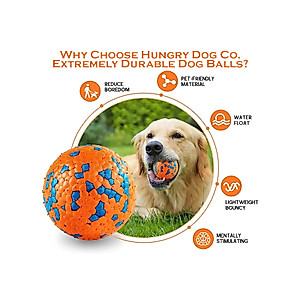Hungry Dog Co.- Super Durable Premium Dog Balls -Pet Safe Dog Toys for Fun and Play. Very Bouncy and Durable -Great for Aggressive Chewers -Stimulating Colors and Patterns -2 Multi-Color 3” Balls #2