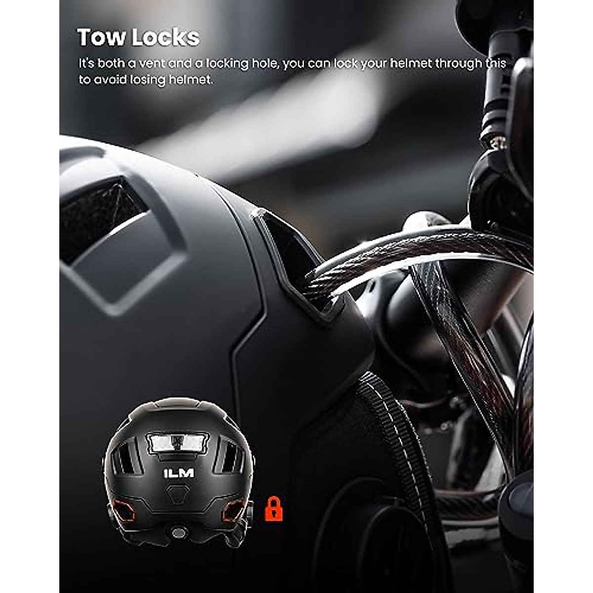 ILM Bluetooth Smart Bike Helmet Brake Warning LED Light Control NTA8776 CE CPSC Triple Certification Adult Bicycle Casco Men Women Matte Black Large X-Large