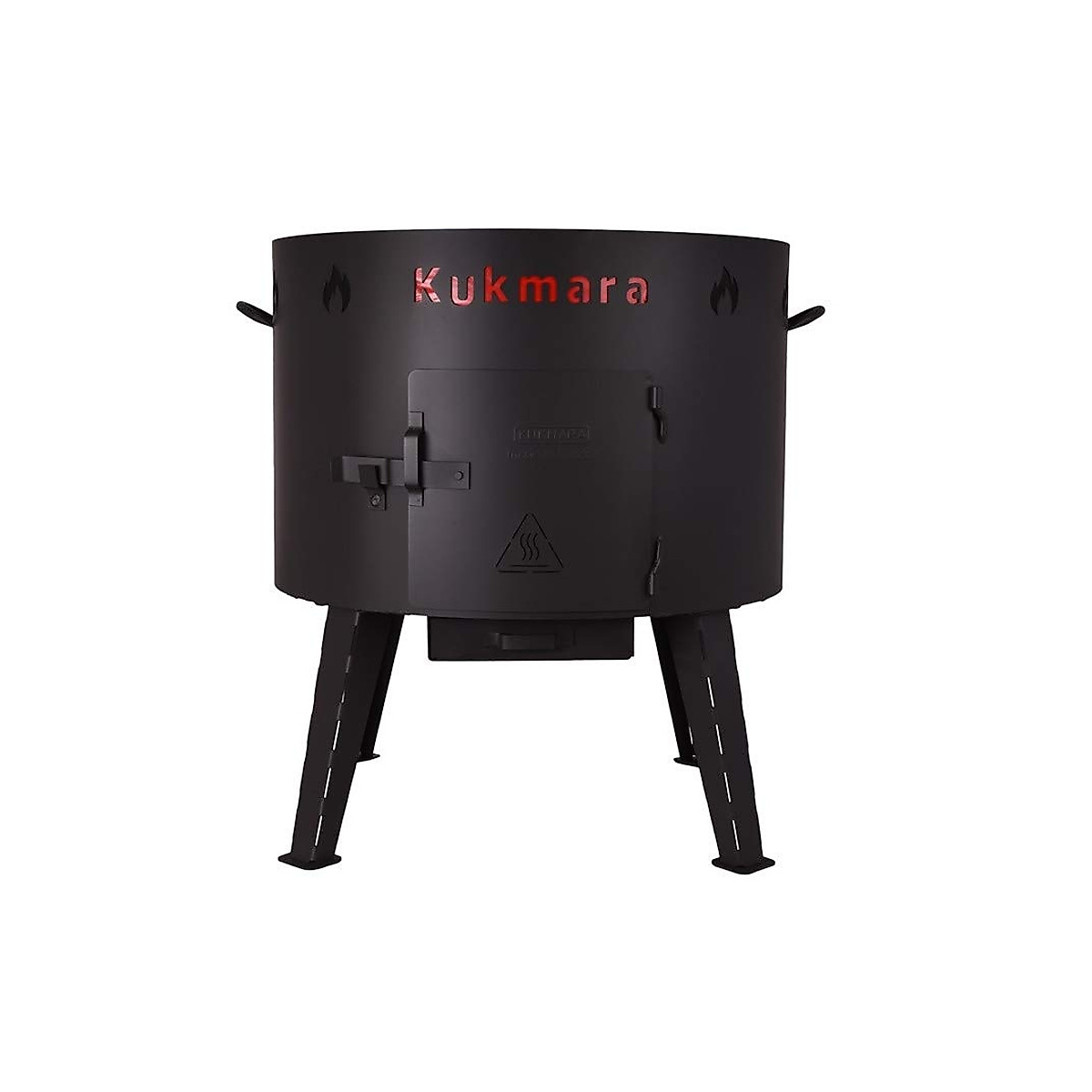 Wood Fire Oven for Kazan Uchag (furnace) for Kazan Oven Stove 18.5 x 15.55 x 18.3-inch Cast Iron Pan with Lid, Cooking Pot Kitchen Pot Cast Iron Asian Cauldron Camping Wok