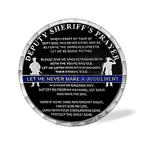 AtSKnSK Police Officers Challenge Coin Law Enforcement Sheriff Coin with Prayer