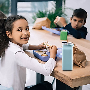 E-Senior Collapsible Water Bottle BPA Free - 20 oz Foldable Water Bottle for Travel Sports Bottles with Triple Leak Proof Lightweight (Blue)