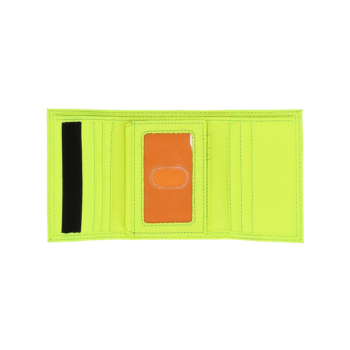 Timberland PRO Men's Cordura Nylon RFID Trifold Wallet with ID Window, Bright Yellow (Reflective), 4.5 x 1 x 3 in