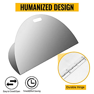 KODOM 40 Inch Round Fire Pit Lid, 304 Stainless Steel Foldable Fire Pit Ring, Fire Pit Ring Cover Edge Built-in Handle Design 3mm Thickness for Any Round Patio Fire Pits