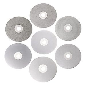 XENITE Grinding and Polishing Head 4" 100mm 80-2000# Diamond Coated Flat Lap Wheel Lapidary Polishing Grinding Disc Polishing
