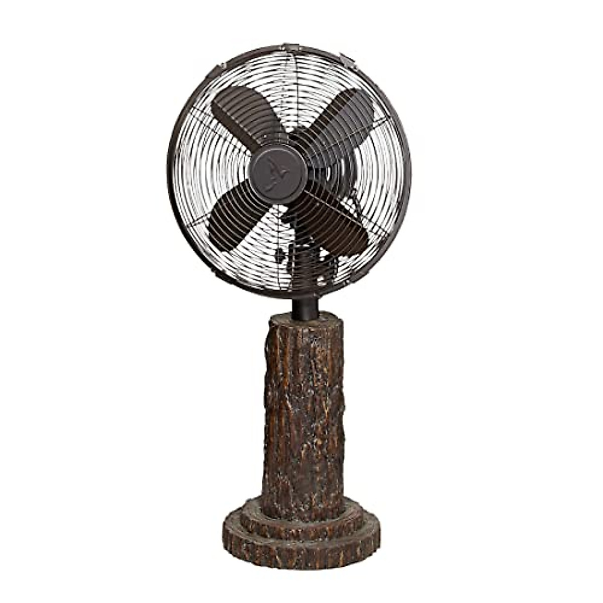Deco Breeze DecoBreeze DBF0610 Rustic Table Fan from Fir Bark collection in Bronze/Dark finish, 9.00 inches, 10 Inch