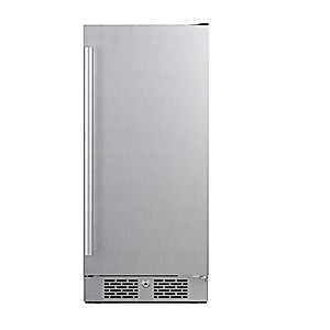 Avallon AFR152SSRH 15 Inch Wide 3.3 Cu. Ft. Compact Refrigerator with LED Lighting and Right Swing Door