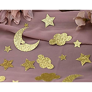 Twinkle Twinkle Little Star Baby Shower, Star Confetti, Moon Confetti, Moon and Stars Baby Shower