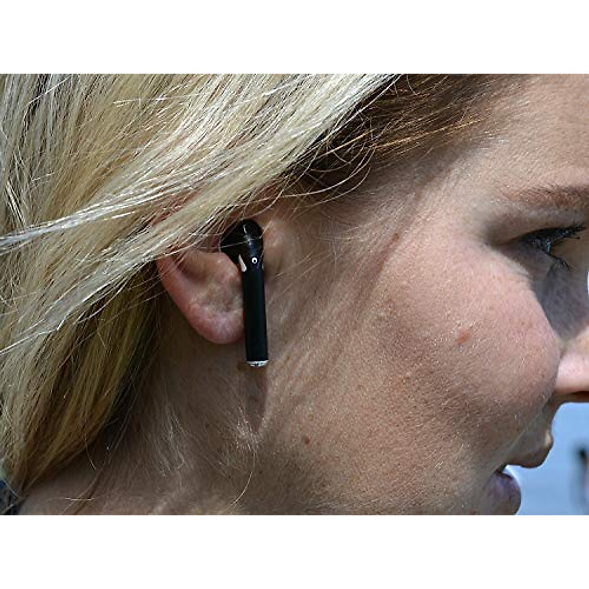 AirPod Charging Protective Case Silicone Cover and Stylish Protective Skins Bundle (Black Case & Matte Black Skin)