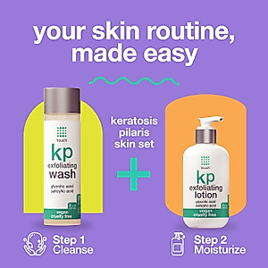 TOUCH Glycolic Acid Lotion for Keratosis Pilaris - KP Lotion Moisturizer - Glycolic Acid Body Lotion for AHA BHA Rough & Bumpy Skin- Keratosis Pilaris Exfoliating Lotion Gets Rid Of Redness - 8 Fl Oz