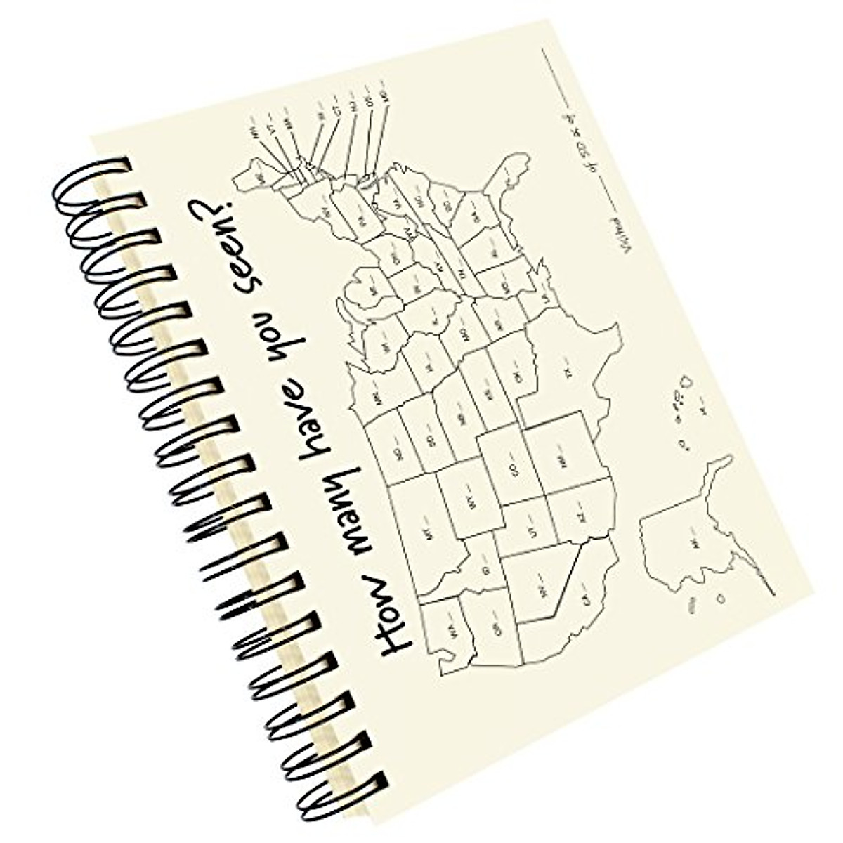 Journals Unlimited "Write it Down!" Series Guided Journal, Let's Go See All 50! Visiting The 50 States Journal, with a Kraft Hard Cover, Made of Recycled Materials, 7.5"x 9"