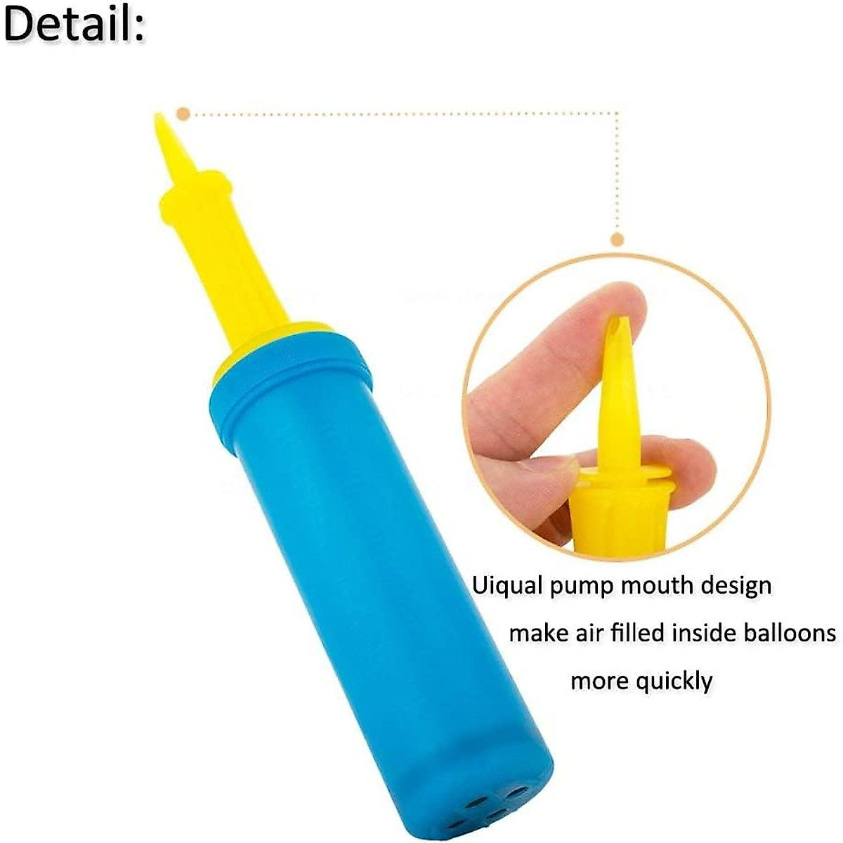 Balloon Pump Hand Held, 2Pack Inflator Air Pump for Balloons - Two-Way Dual Action- Ballon Inflator Pumping - Manual Baloon Inflators Machine with Balloons Tie Tool