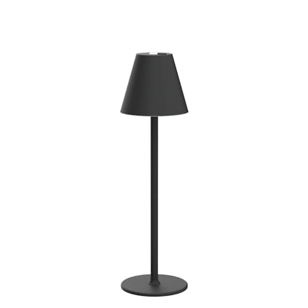 Timjorman Modern LED Cordless Table Lamp, 4000mAh Rechargeable Battery, 3 Level Brightness Night Light, Metal Shell, Minimalist Design, for Couples Dinner/Coffee Table/Restaurant/Bedroom, Black