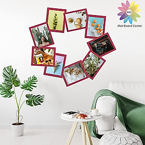 Mat Board Center, 11x14 Red Color Uncut Photo Mat Boards, 4-Ply Thick Matboards for Frames, Prints, Photos (10 Pack)