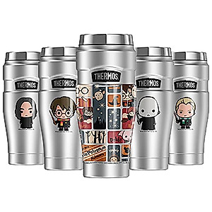 THERMOS Harry Potter Cute Chibi Pattern, STAINLESS KING Stainless Steel Travel Tumbler, Vacuum insulated & Double Wall, 16oz