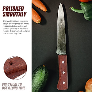 Knife Handles Kitchen Knife Wood Handle Replacement: Japanese Knife Repair Handle Wooden Cutter Hand Grip for Sashimi Knife Chef Cutter Accessories Light Brown Handle