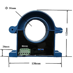 Loulensy AC Current Transformer Transducer Sensor Split Core Input 0-1000A AC Output 0-10V DC (0-500A AC, AS1DB5H-SP-10V, 1, AS1DB5H-SP-10V)