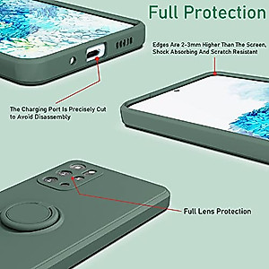 AYMECL S20 Plus Case,Galaxy S20 +/S20 Plus 5G Case, 360° Ring Holder Slim Silicone Soft Rubber Hybrid Hard Protection Shockproof Bumper Non-Slip Cover for Samsung Galaxy S20 Plus 5G 6.7",ArmyGreen