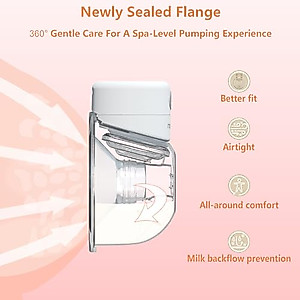 MOMAOY Double Wearable Breast Pump, Hands-Free Breast Pump,Electric Breast Pump with 2 Modes, 9 Levels, LCD Display,Memory Function Rechargeable Massage and Pumping Mode Milk Extractor,24mm Flange
