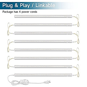 Barrina T5 Grow Lights, 5000K White Full Spectrum LED Grow Lights, 2ft 80W (8 x 10W) Plant Grow Lights for Indoor Plants, Plug and Play, 8-Pack