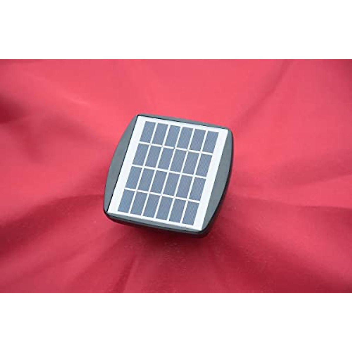 Sun-Ray 811028 9' Round Next Gen 8-Rib Solar Patio Umbrella 32 LED Within Unique Strip Lighting, Crank and Tilt, 9 ft, Scarlet/Red