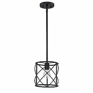 Hampton Bay Lighting 1-Light Satin Bronze Ceiling Mounted Pendant Light, HB2592-34
