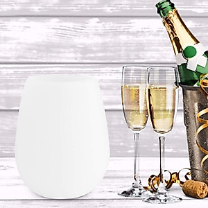 Easy To Wine Cup, Reusable Durable Silicone Glass, Portable Soda for Cocktails Beer Water