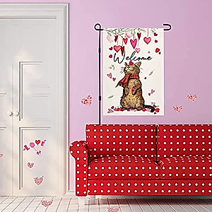 Valentine Day Garden Flag Outdoor Decorations for Seasonal Home Yard Spring…